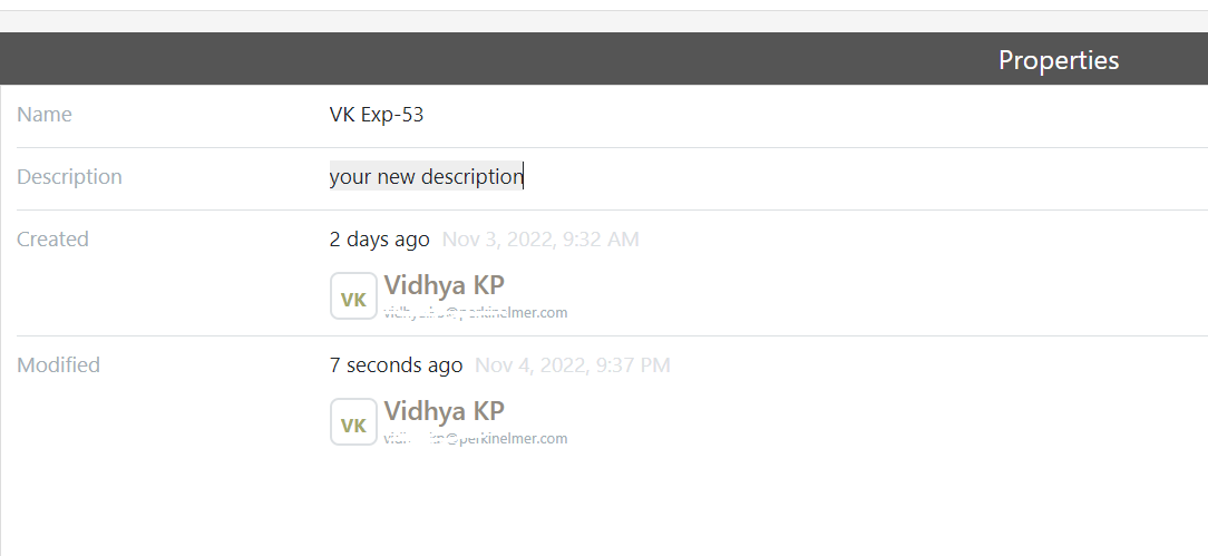 How To Update Experiment Name And Description In Signals Notebook Revvity Signals