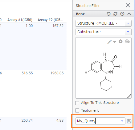 Bookmarks cannot remember Structure Filter queries – Revvity Signals