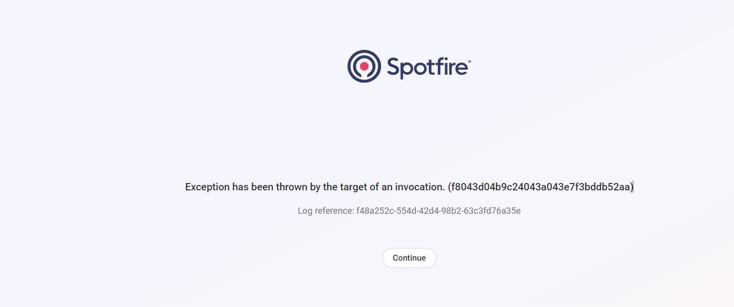Spotfire Web Player: 500 Exception error when JChem module is in ...
