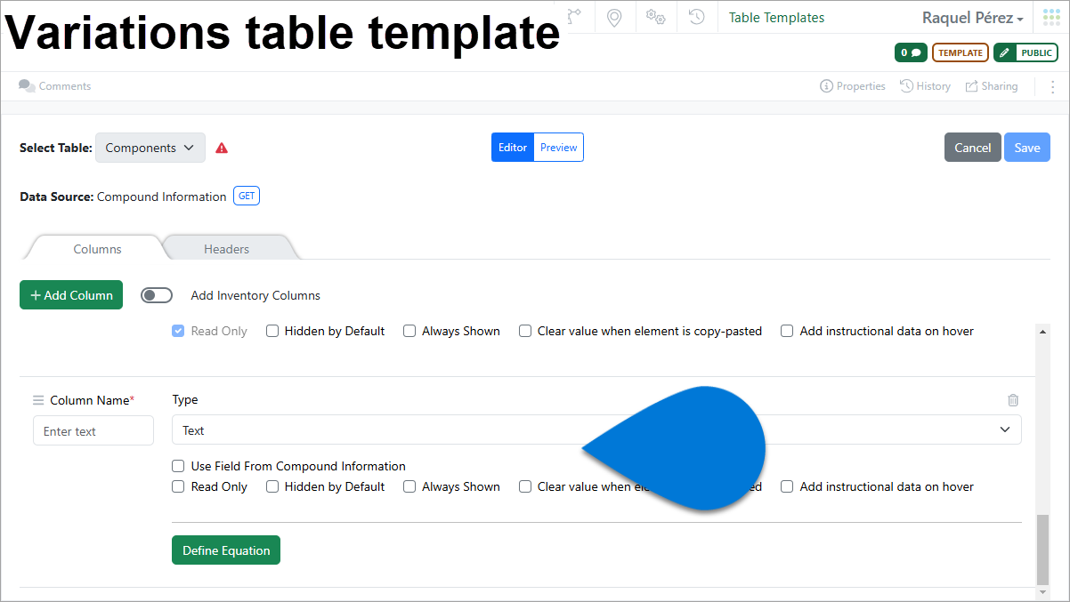 Signals Notebook Create A Components Table From The Signals Configuration Revvity Signals