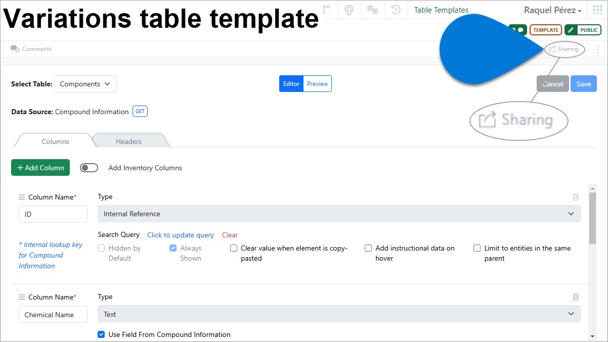 Signals Notebook Share A Variations Table With Other Users From The
