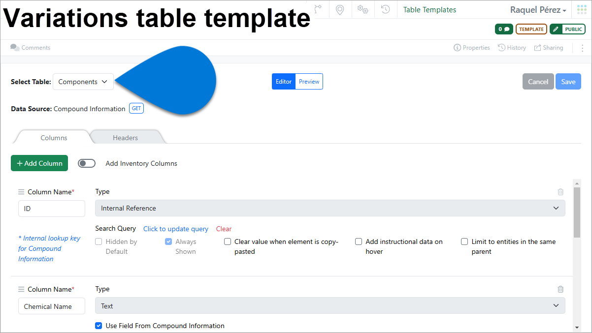 Signals Notebook Add Inventory Columns To Variation Table Templates From The Signals