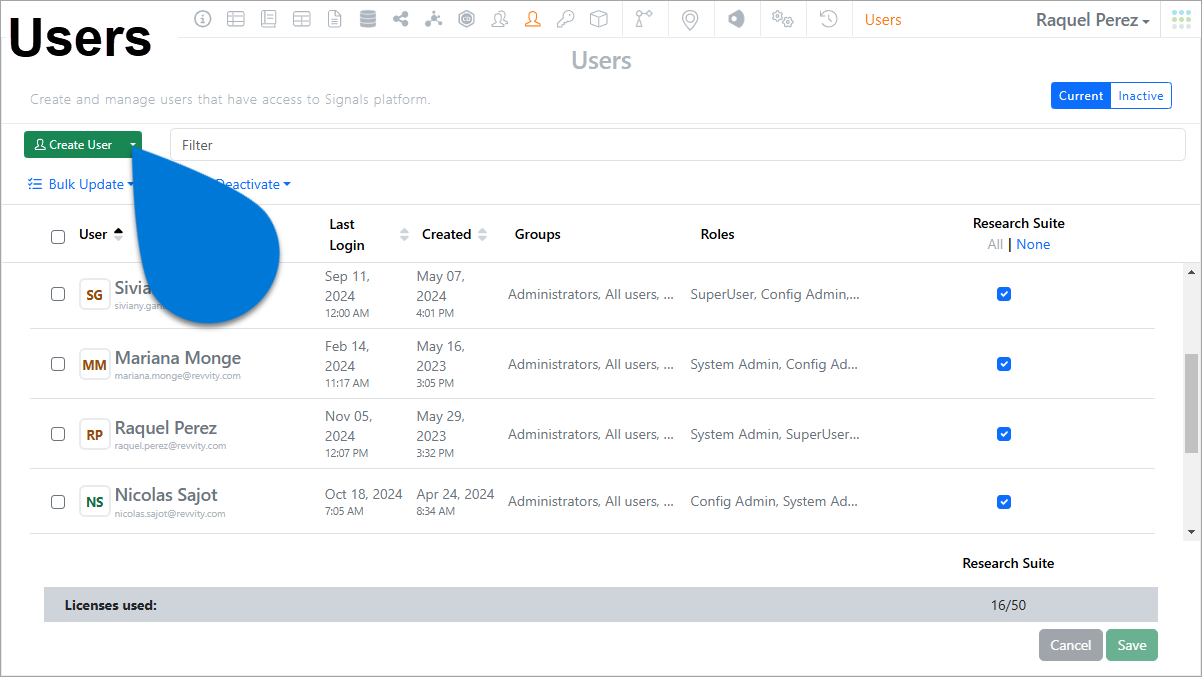 Signals Notebook Bulk Update Users Using A Csv File From The Signals Configuration Revvity