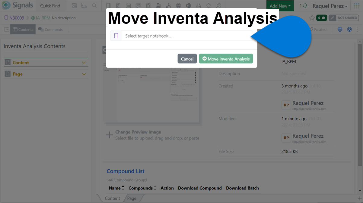 Signals Inventa: Move an Inventa Analysis to a different Notebook in ...