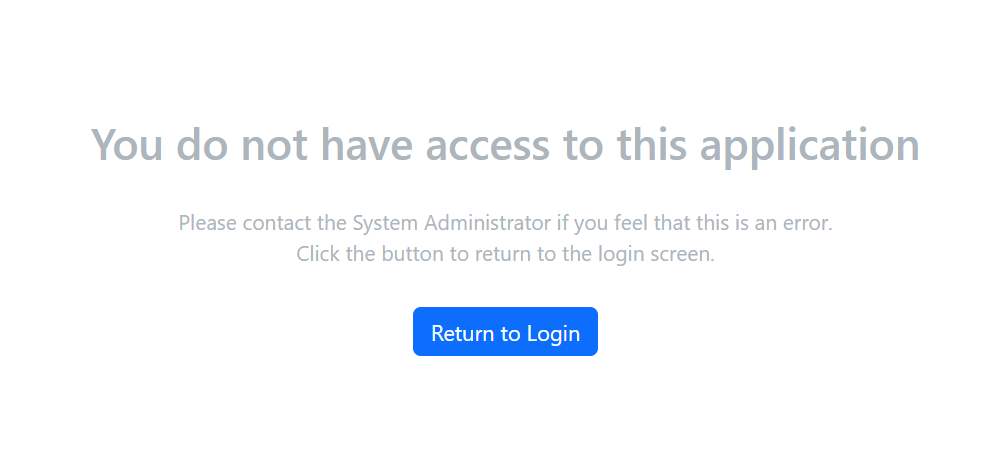 Signals: During my self-registration process I got the error "You do not have access to this ...