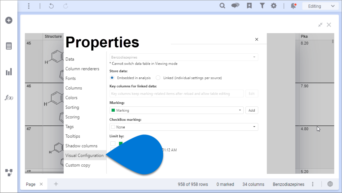 Export a ChemCharts visualization configuration – Revvity Signals