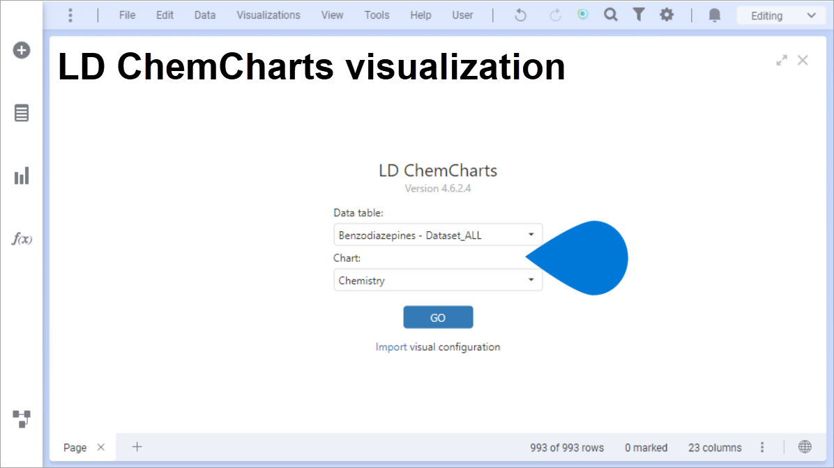 Add a ChemCharts Table visualization – Revvity Signals