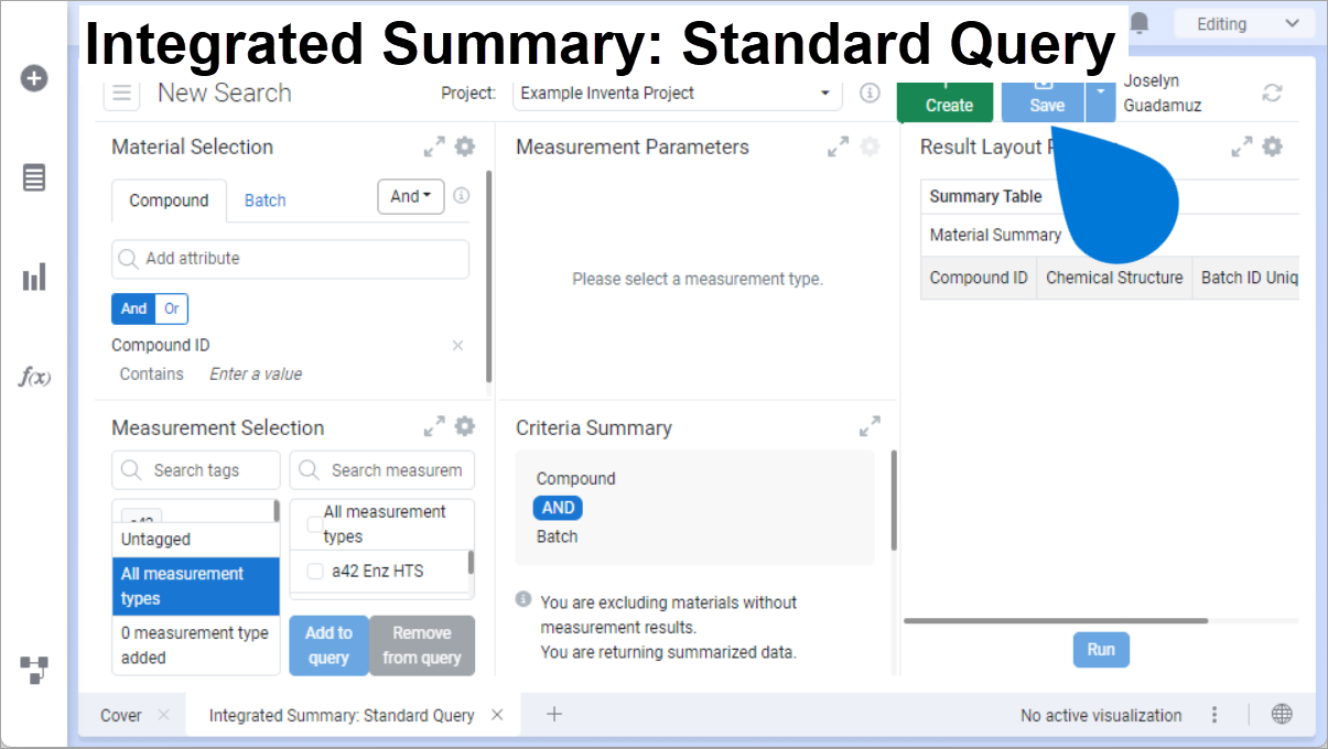 Save a new standard query as private from the Integrated Summary: Standard Query app – Revvity ...