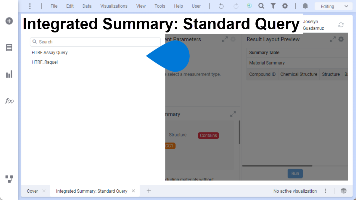 Delete a saved standard query from the Integrated Summary: Standard ...