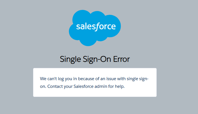 I'm getting a Single Sign-On error when attempting to login to the Shop ...