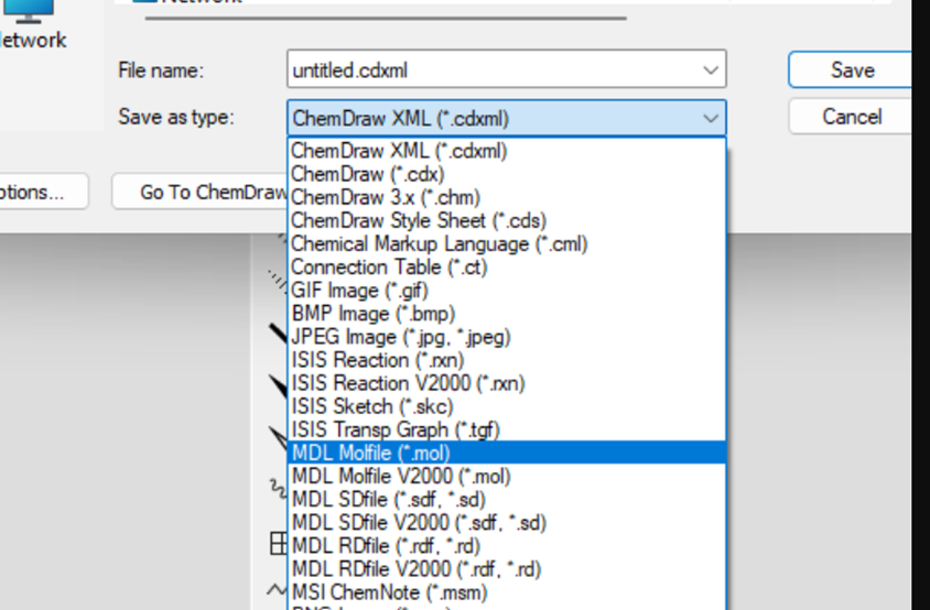 ChemDraw: How to save ChemDraw file as V3000 Format – Revvity Signals ...