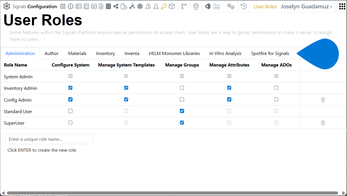 Delete a User Role(s) from the Signals Configuration – Revvity Signals