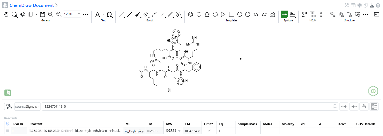 Signals Notebook: How to replace a structure with a label in a chemical ...